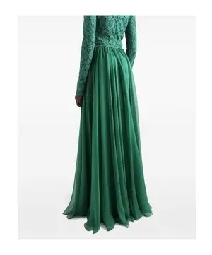 Dolce & Gabbana Dolce Gabbana Long Floral Cordonetto Lace Dress