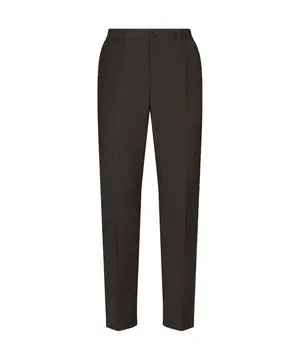 Dolce & Gabbana Dg Essentials Logo-embroidered Trousers - Grey