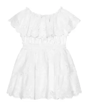 Dolce & Gabbana Broderie Anglaise Detailing Dress - White