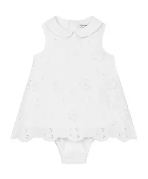 Dolce & Gabbana Broderie-anglaise Cotton Dress Set - White
