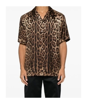 Dolce & Gabbana Dolce Gabbana Leopard Printed Bowling Shirt