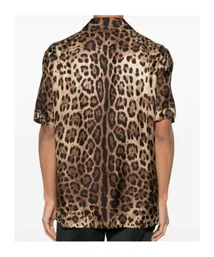 Dolce & Gabbana Dolce Gabbana Leopard Printed Bowling Shirt