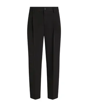 Dolce & Gabbana Pressed-crease Trousers - Black