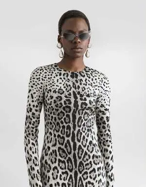 Dolce & Gabbana Dolce Gabbana Animal Printed Midi Dress