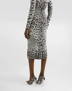 Dolce & Gabbana Dolce Gabbana Animal Printed Midi Dress