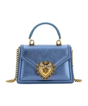 Dolce & Gabbana Dolce Gabbana Devotion Foldover Top Tote Bag - Blue