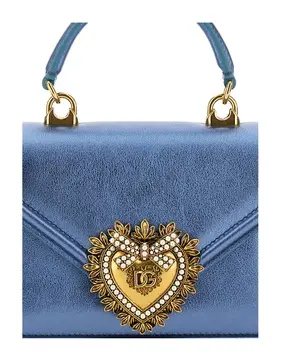 Dolce & Gabbana Dolce Gabbana Devotion Foldover Top Tote Bag - Blue