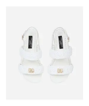 Dolce & Gabbana Crocheted Leather Sandals
