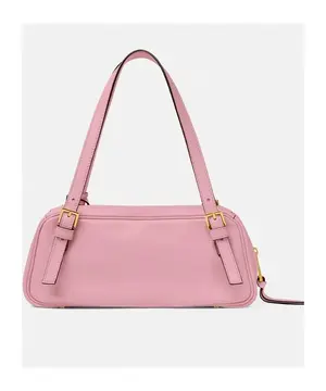 Versace Logo-lettering Zipped Shoulder Bag - Pink