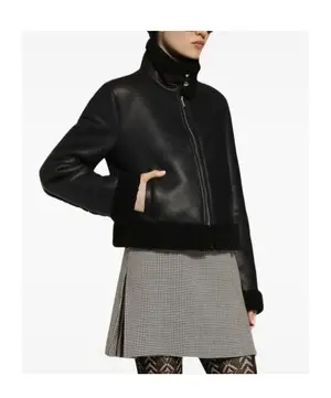 Dolce & Gabbana Dolce Gabbana High Neck Shearling Jacket