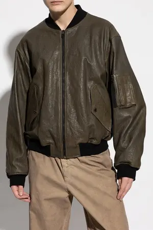 Dolce & Gabbana Dolce Gabbana Logo Patch Zipped Bomber Jacket