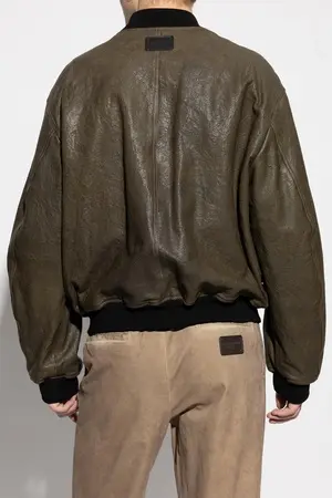 Dolce & Gabbana Dolce Gabbana Logo Patch Zipped Bomber Jacket