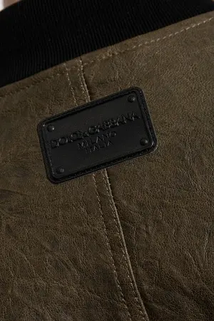 Dolce & Gabbana Dolce Gabbana Logo Patch Zipped Bomber Jacket