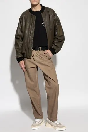 Dolce & Gabbana Dolce Gabbana Logo Patch Zipped Bomber Jacket