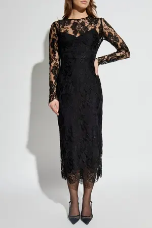 Dolce & Gabbana Dolce Gabbana Calf-length Floral Lace Dress