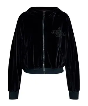 Dolce & Gabbana Dolce Gabbana Logo Embroidered Zip-up Hoodie - Black