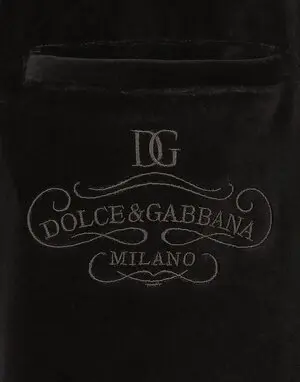 Dolce & Gabbana Dolce Gabbana Dg Logo Embroidered Chenille Jogging Pants