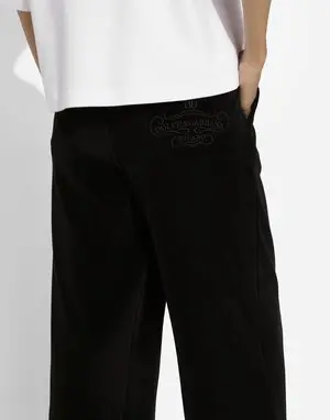 Dolce & Gabbana Dolce Gabbana Dg Logo Embroidered Chenille Jogging Pants