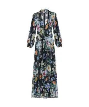 Dolce & Gabbana Dolce Gabbana Floral Printed Chiffon Dress - Multi-color
