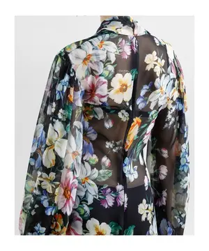 Dolce & Gabbana Dolce Gabbana Floral Printed Chiffon Dress