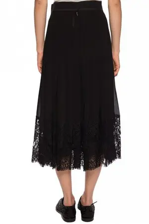 Dolce & Gabbana Dolce Gabbana Pleated Lace Midi Skirt