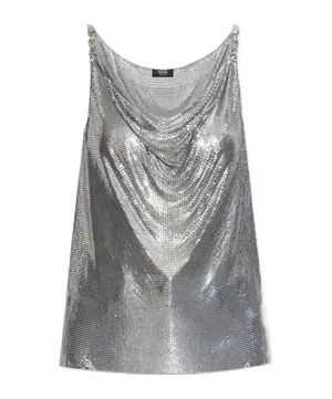 Versace Medusa Sleeveless Top - Silver