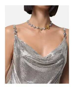 Versace Medusa Metal Mesh Mini Dress