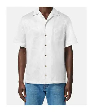 Versace Barocco Jacquard Short-sleeved Shirt