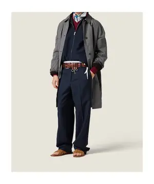 Miu Miu Single-breasted Gingham Check Trench Coat