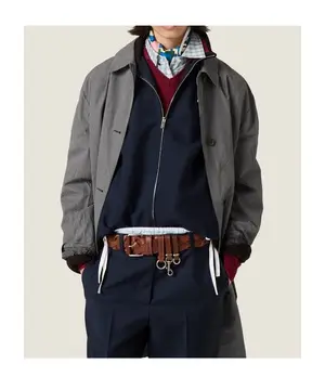 Miu Miu Single-breasted Gingham Check Trench Coat