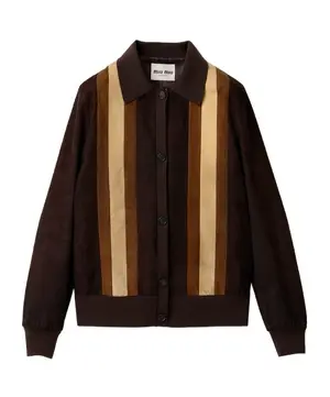 Miu Miu Suede Jacket - Coffee Brown
