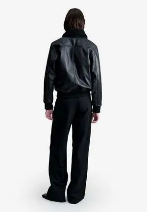 A.p.c. Amelia Jacket Leather Bomber Jacket - Black