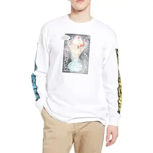 ICECREAM Strawberry Long Sleeve Graphic Tee - White