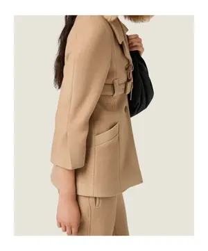 Miu Miu Single-breasted Double Wool Coat