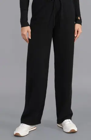 PAUL JAMES Lucia Lambswool Knitted Trousers Black