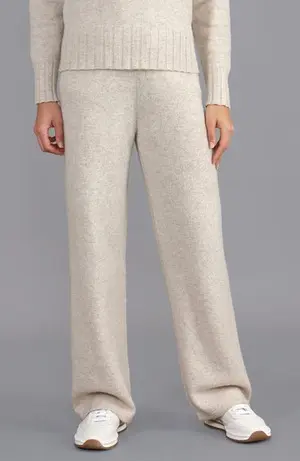 PAUL JAMES Lucia Lambswool Knitted Trousers Linen