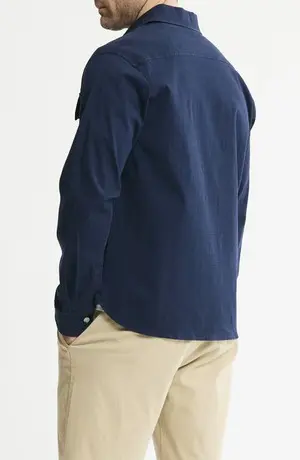 JACHS Cotton & Silk Stretch Overshirt
