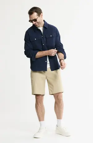 JACHS Cotton & Silk Stretch Overshirt