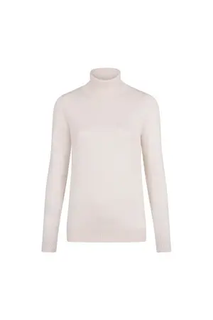 PAUL JAMES Cotton Roll Neck Long Sleeve Sweater - Ecru