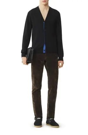 LANVIN Classic Cardigan In Merino Wool - Black