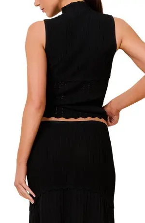 Solid & Striped Amara Mock Neck Tank - Noir