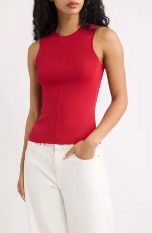 Solid & Striped Lucerne Knit Tank - Cranberry
