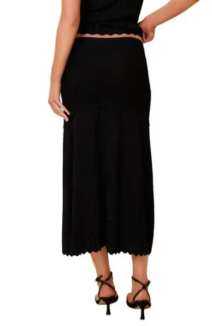 Solid & Striped Amara Rib Knit Midi Skirt