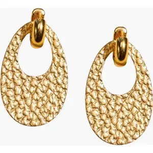 NICKEL & SUEDE Olivia Leather Hoop Earrings