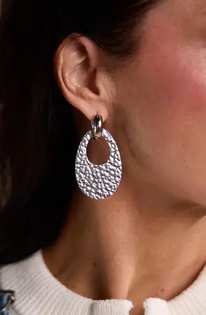 NICKEL & SUEDE Olivia Leather Hoop Earrings