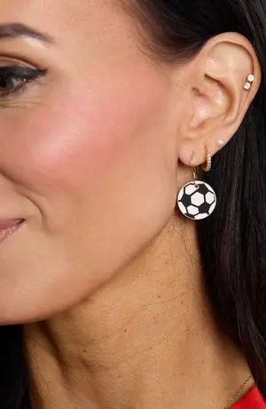 NICKEL & SUEDE Mini Striker Soccer Ball Earrings