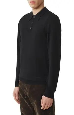 LANVIN Classic Polo Shirt In Merino Wool