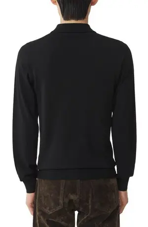 LANVIN Classic Polo Shirt In Merino Wool