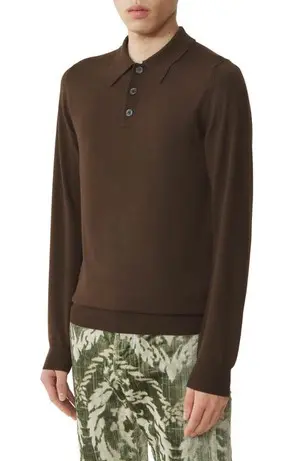 LANVIN Classic Polo Shirt In Merino Wool