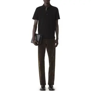 LANVIN Polo Shirt In Pique Cotton - Black